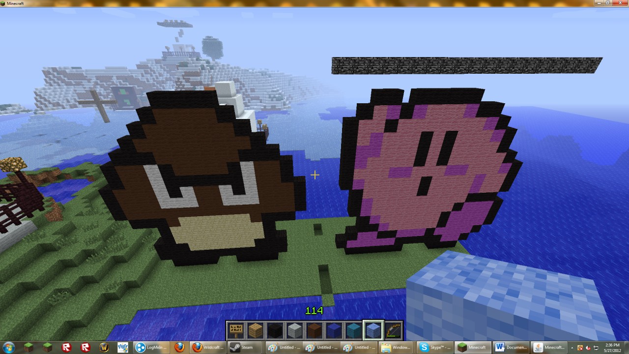 Goomba and Kirby Minecraft Map