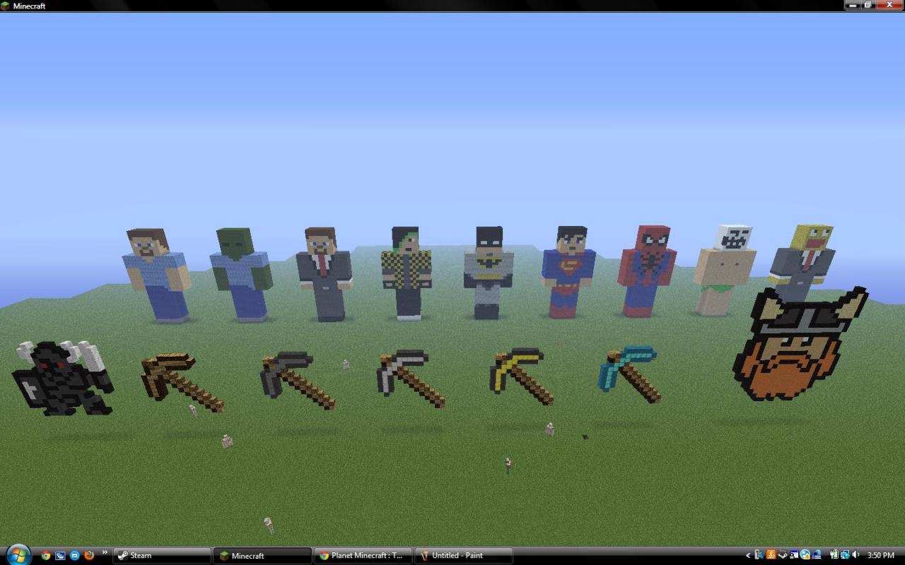 Statue/8-Bit Art Collection Minecraft Map