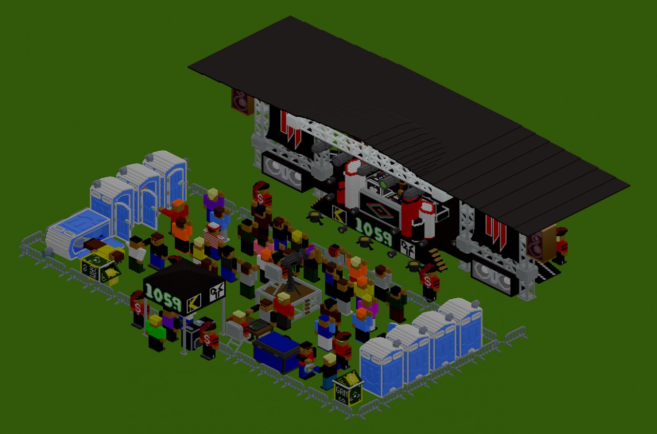 Skrillex Concert Stage Minecraft Map