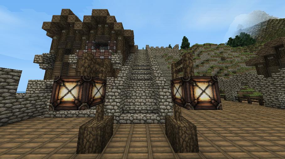 Medieval dock area: A new start Minecraft Map