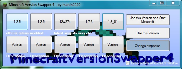 MinecraftVersionSwapper4 Minecraft Mod
