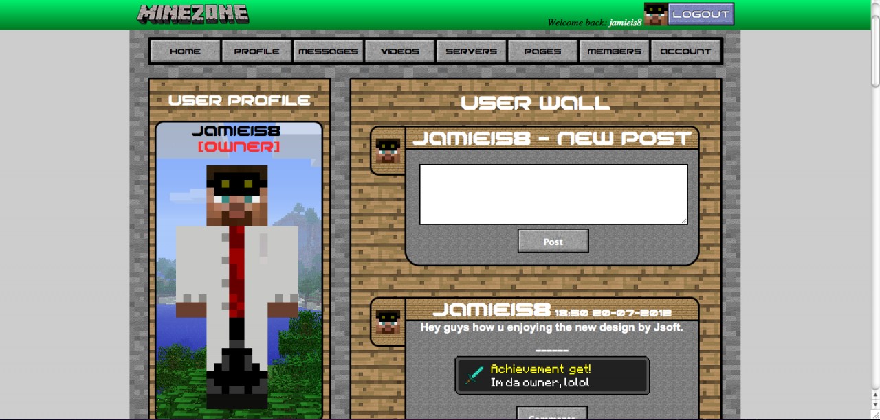 MineZone - Social Network For Minecraft