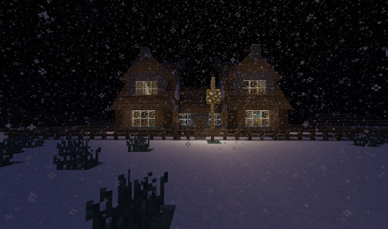 Nice Starter House + Snow Biome Minecraft Map
