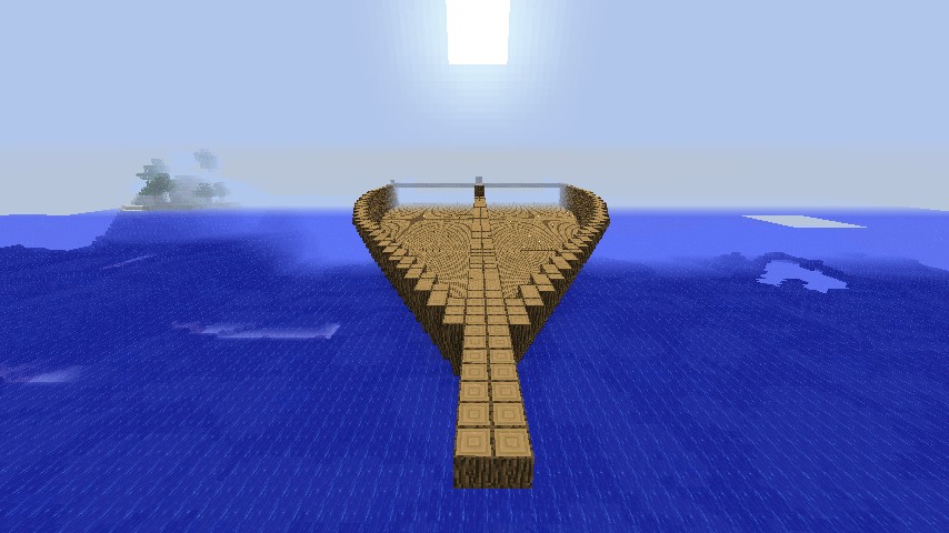 The common structure Ship (statek) Minecraft Map