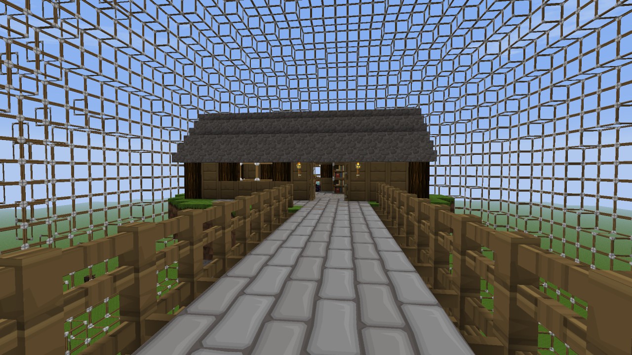 The house in the Glass sphere. Minecraft Map