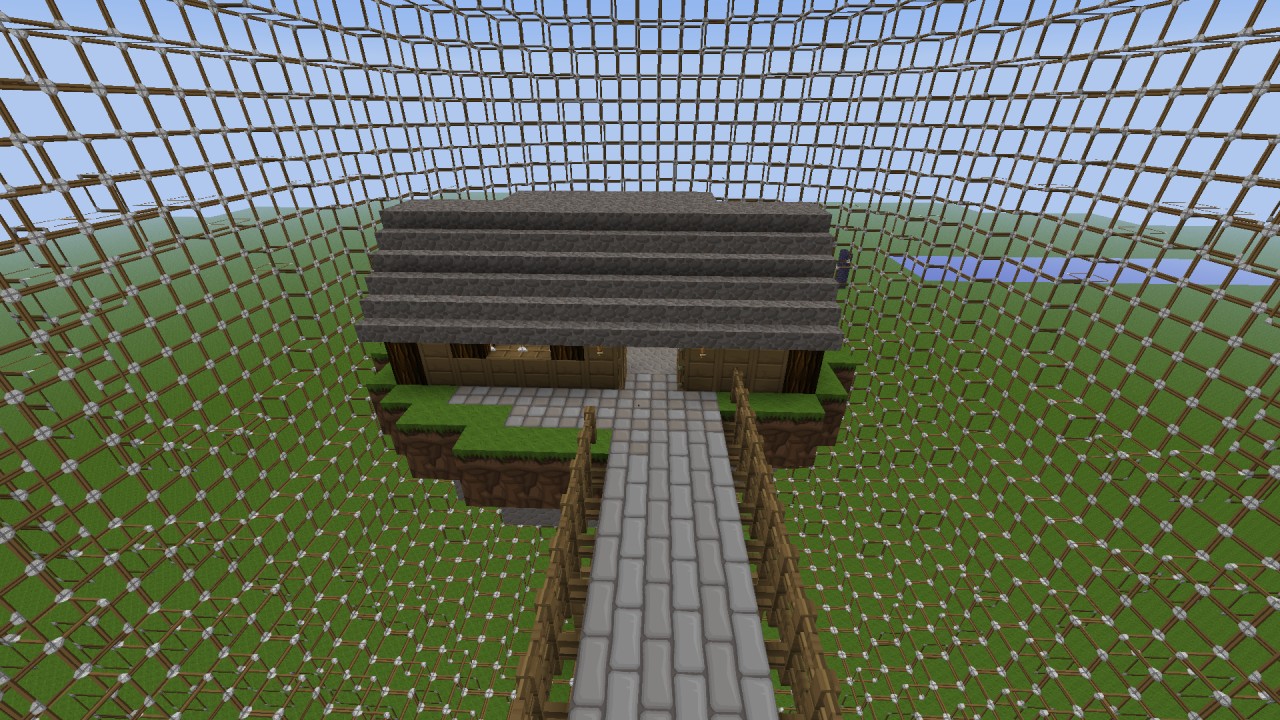 The house in the Glass sphere. Minecraft Map