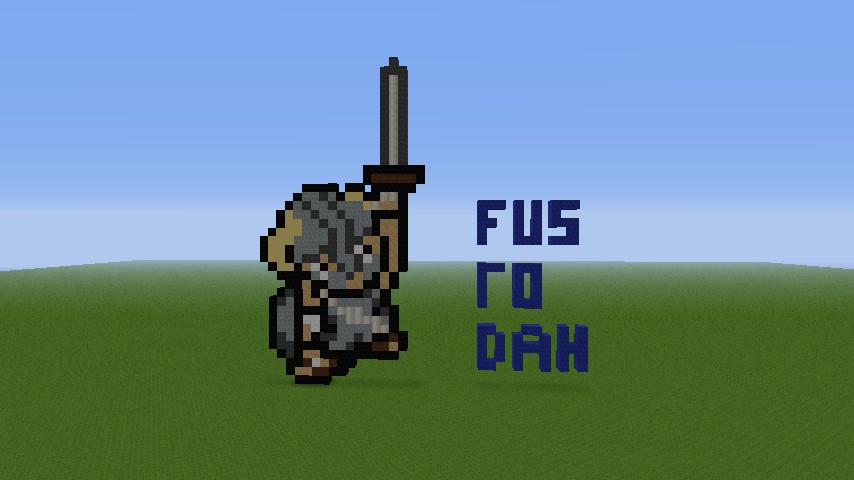 Skyrim: 8-bit Dovahkiin Minecraft Map