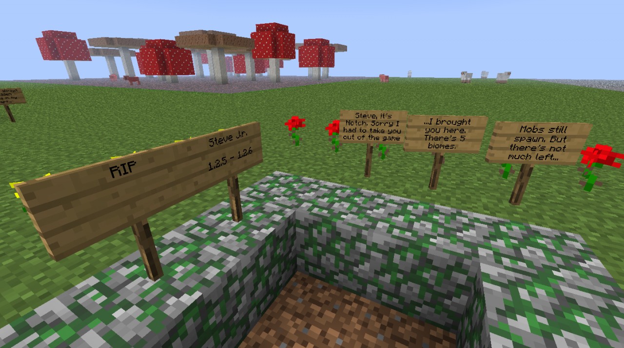 5Biome Steve RIP 1.6 Minecraft Map