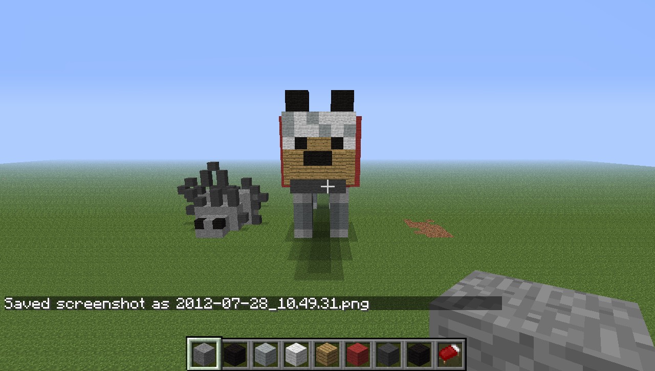 Wolf and Silverfish statues Minecraft Map