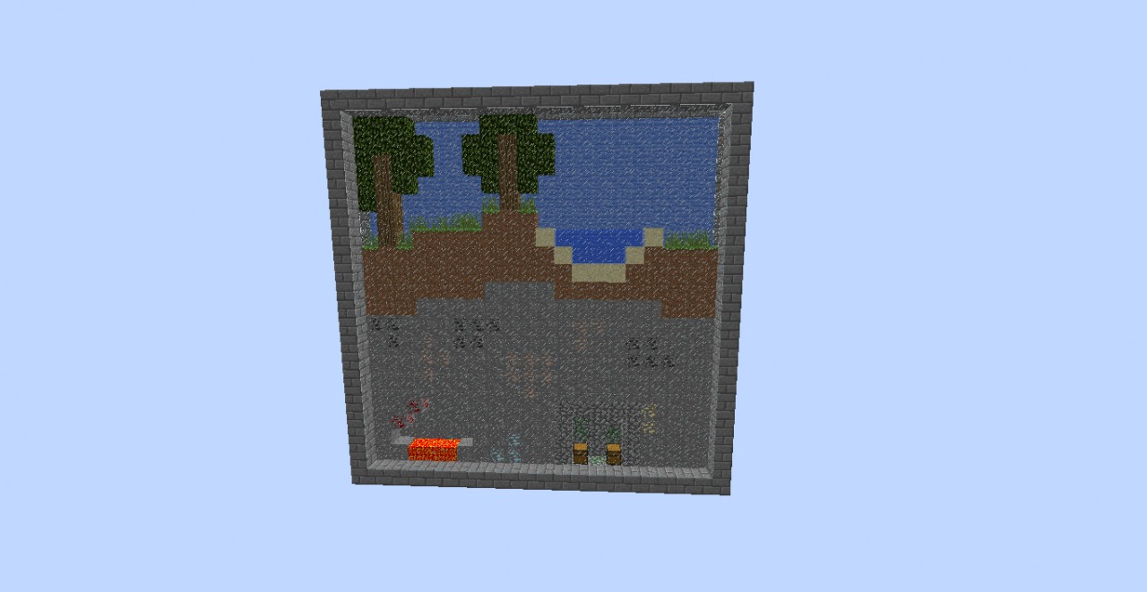 2D Survival Minecraft Map