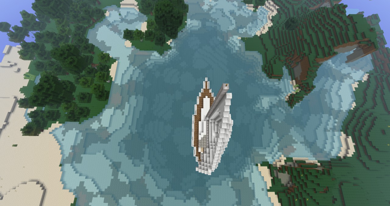 Modern Ship [Furnished] With Sails! Minecraft Map