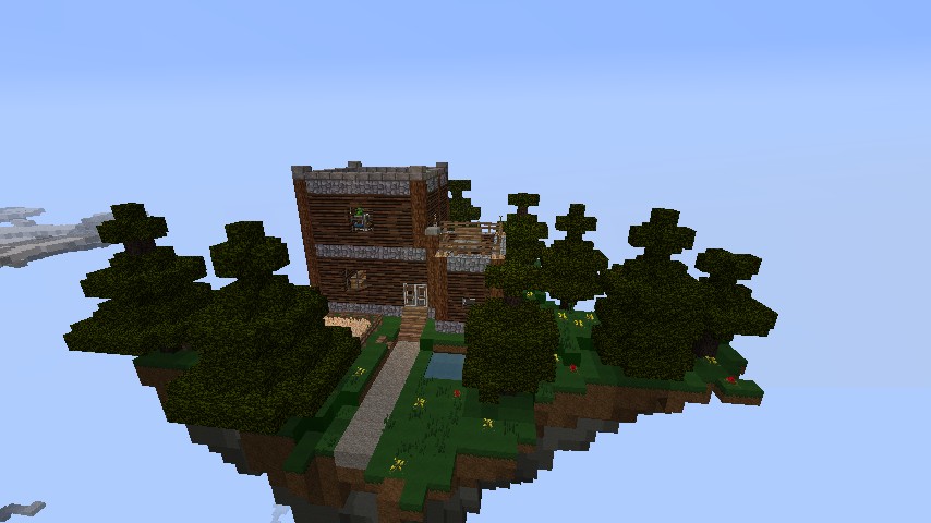 floating island with house Minecraft Map