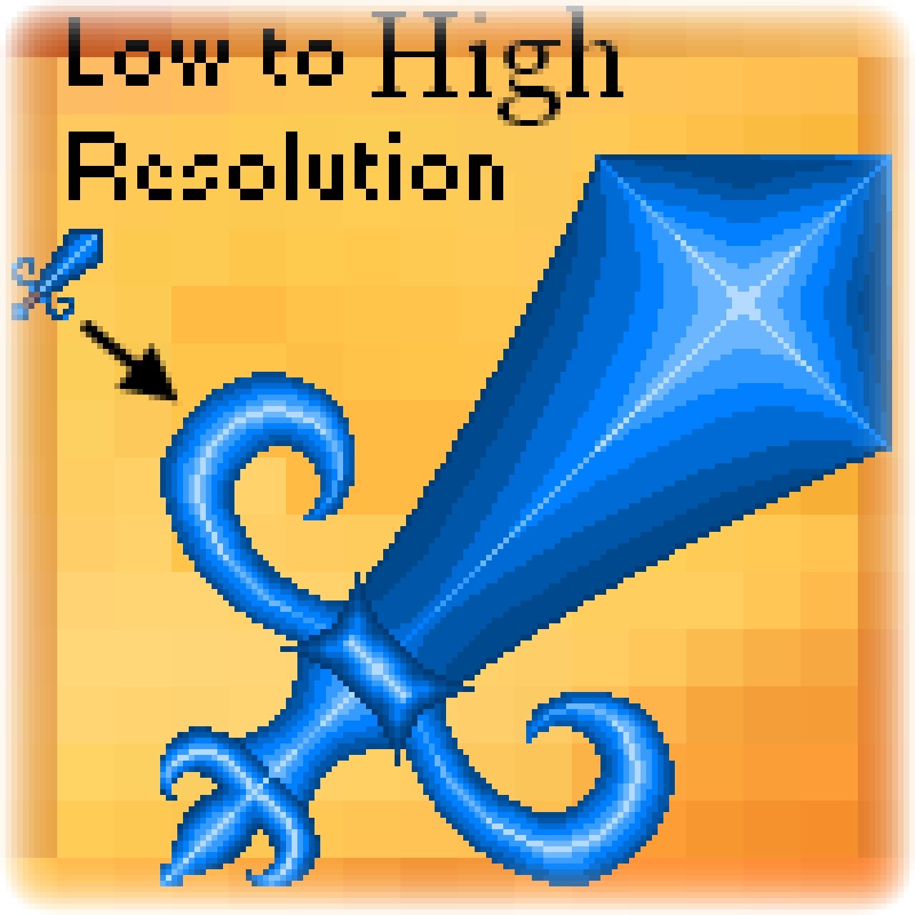 How to creatively increase the resolution of a image sprite in 5 steps!