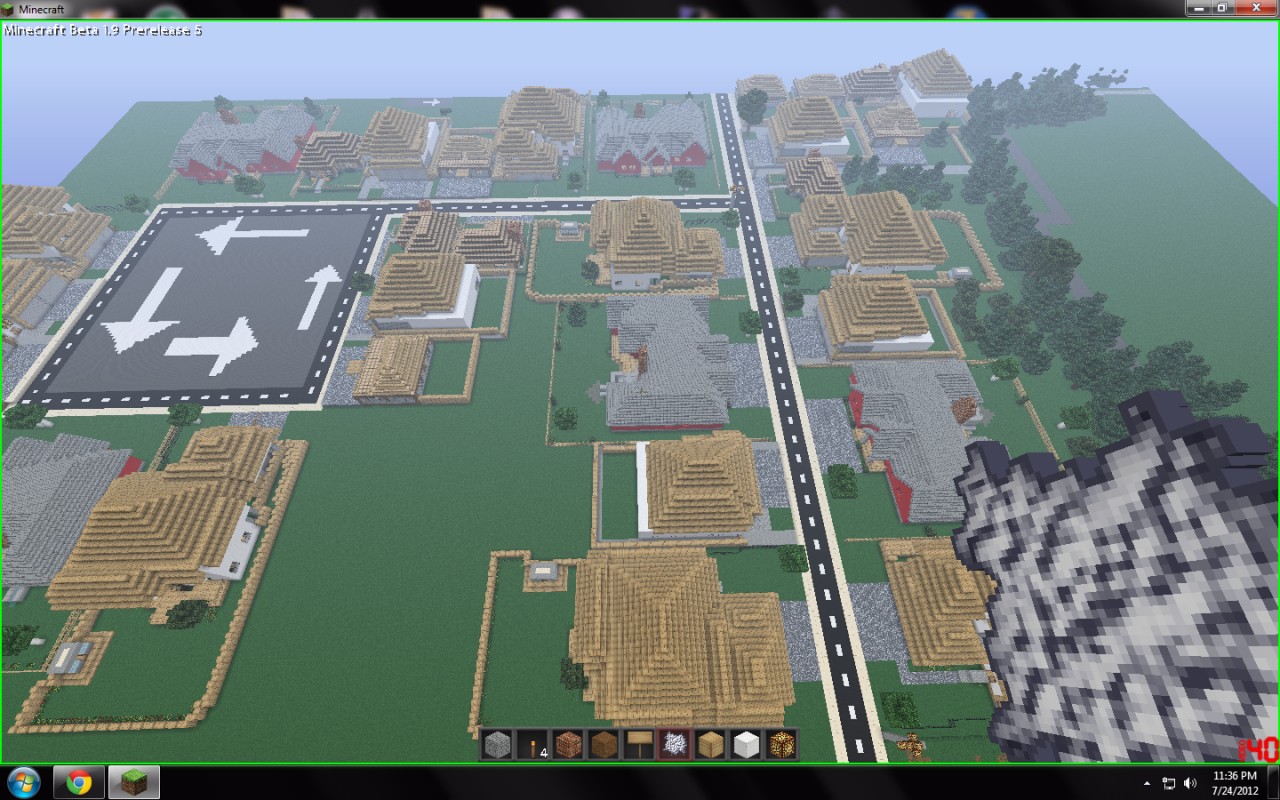 My Neighborhood, fully explorable, over 100 houses! Minecraft Map
