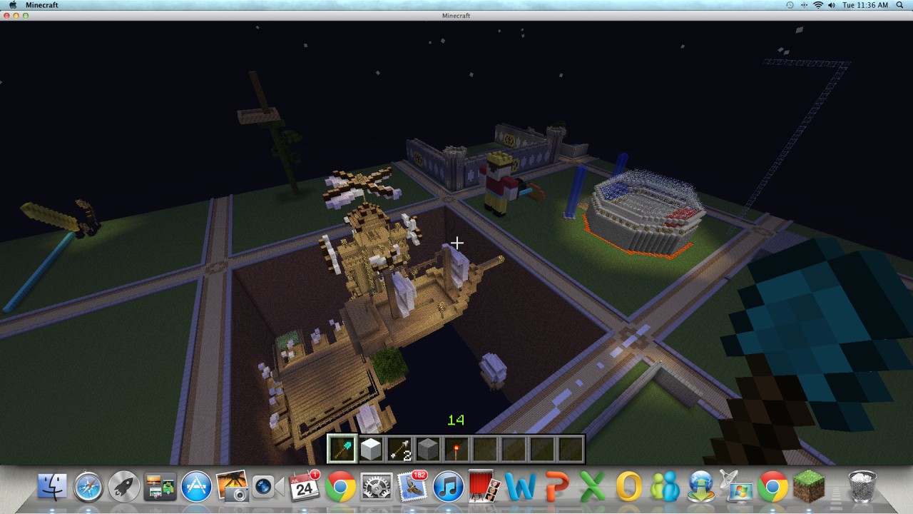 castle and sky ship Minecraft Map