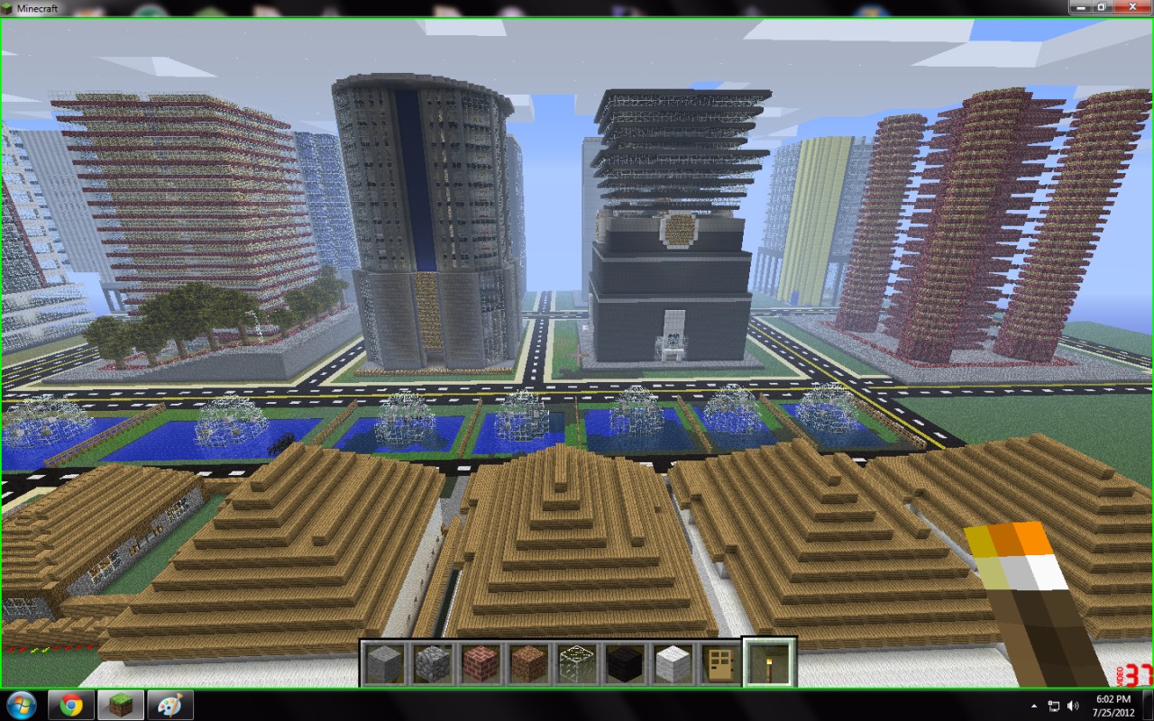 Huge city, with 11 skyscrapers and 64 suburban houses! Fully explorable ...