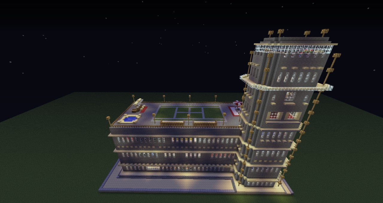 Hotel/resort - my first big building back in 'the day'. Minecraft Map