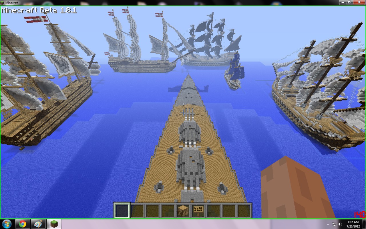 Legendary Yamato battleship vs 10 18th century ship of the line battleships! you decide ...