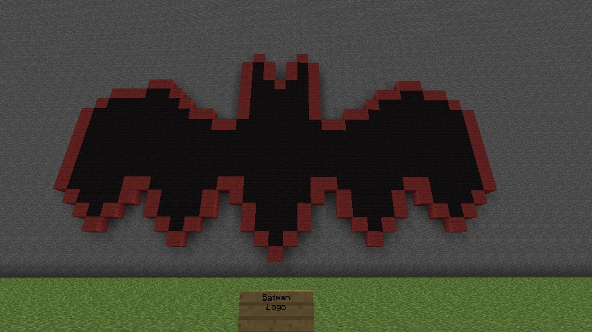 All Black Batman Logo Minecraft Map