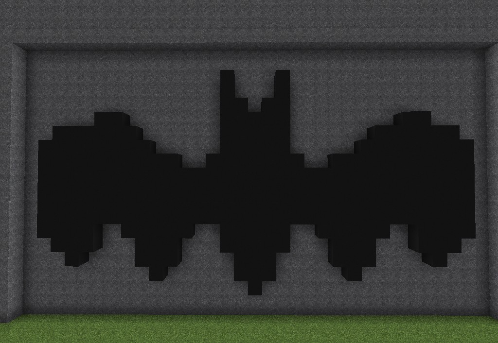 All Black Batman Logo Minecraft Map