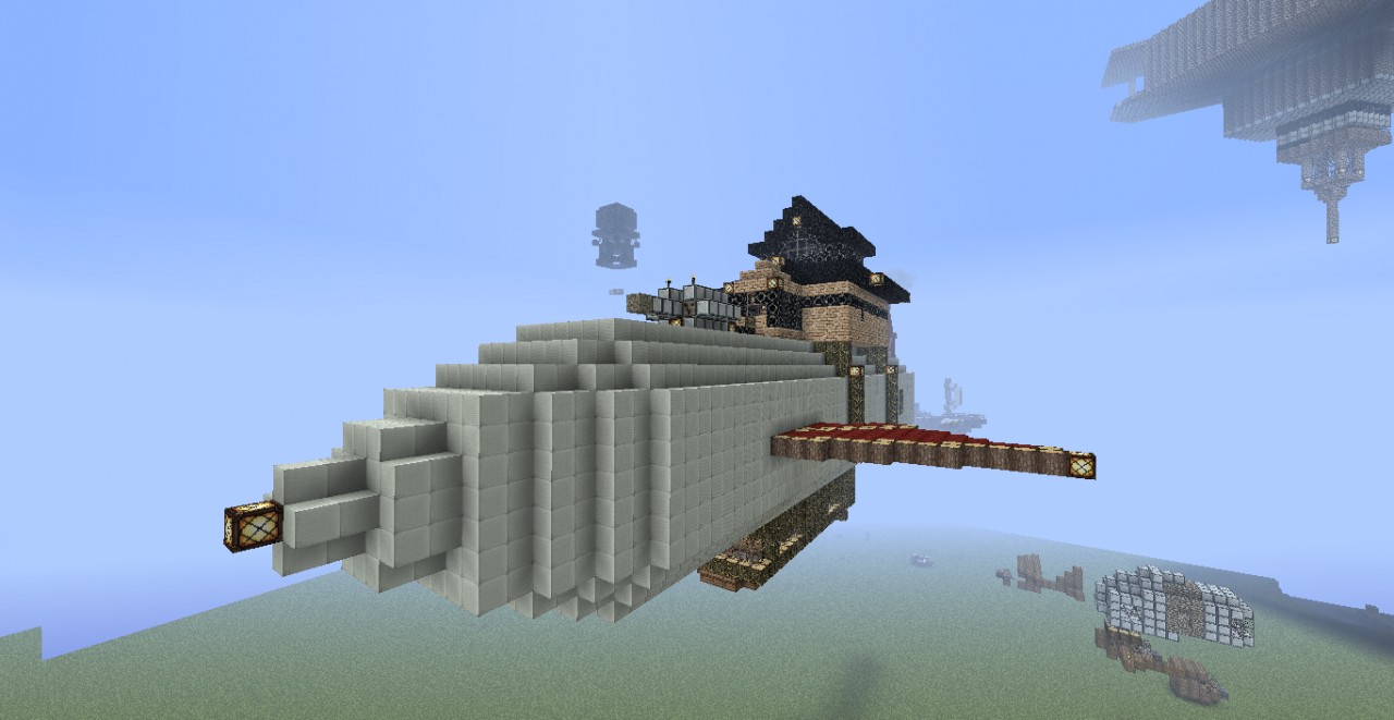 Japanese style airship Minecraft Map