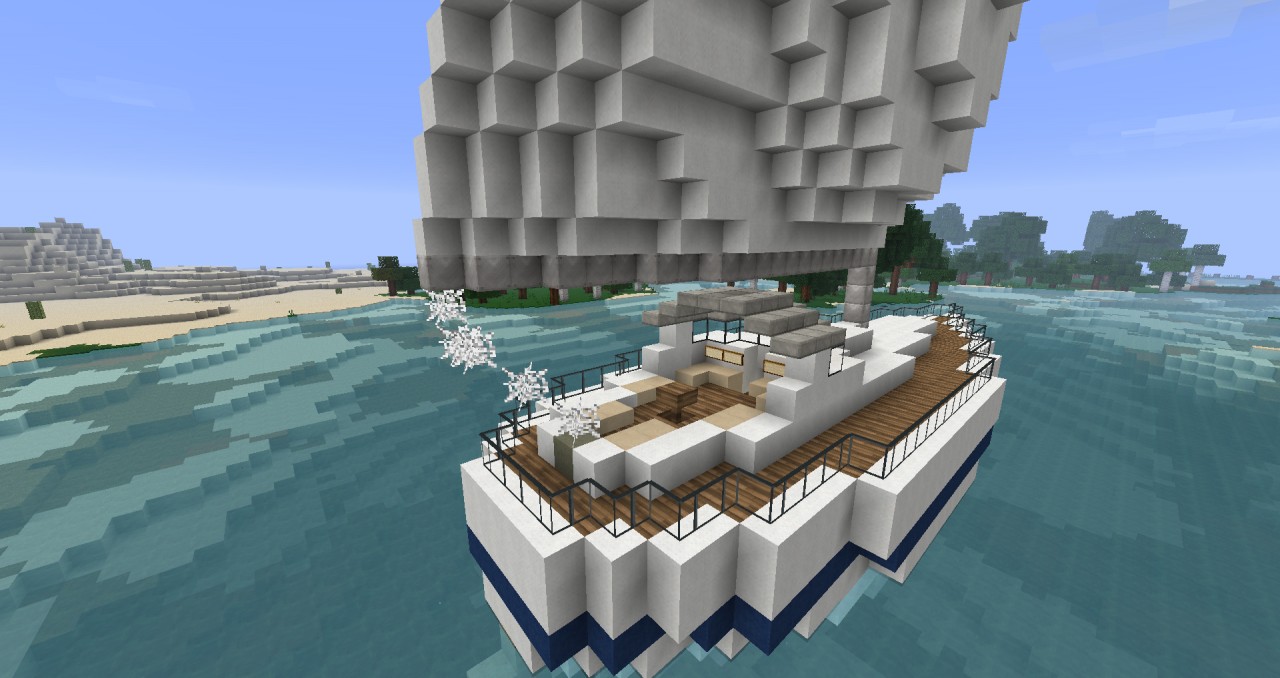 Modern Ship [Furnished] With Sails! Minecraft Map
