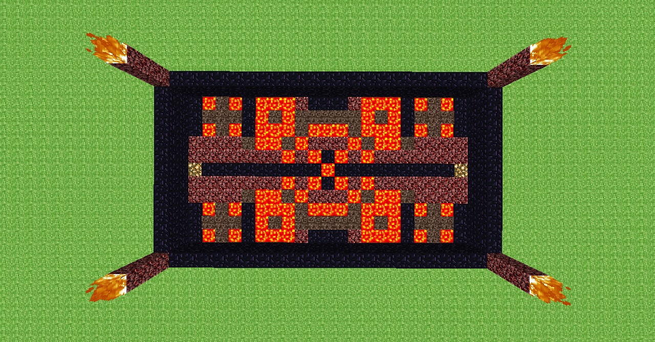 Fire Arena PVP Stadium Minecraft Map