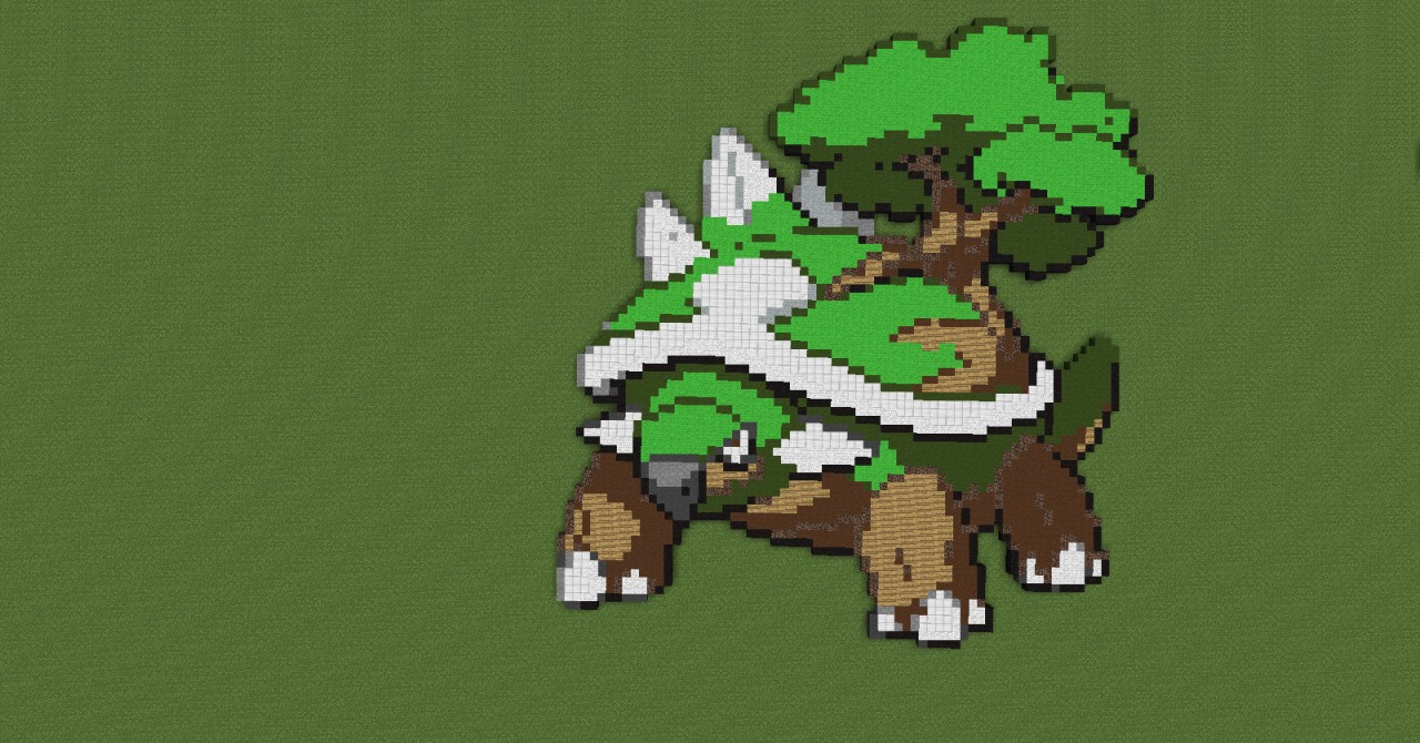 Torterra Pixel Art Minecraft Map