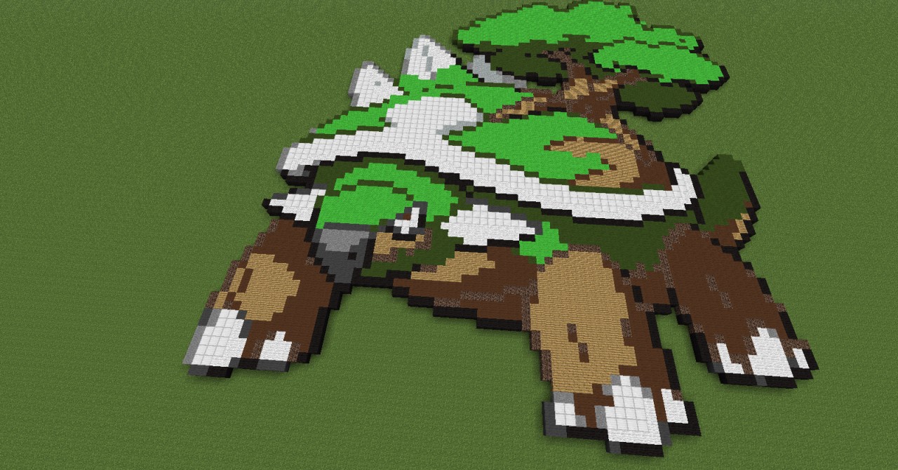 Torterra Pixel Art Minecraft Map
