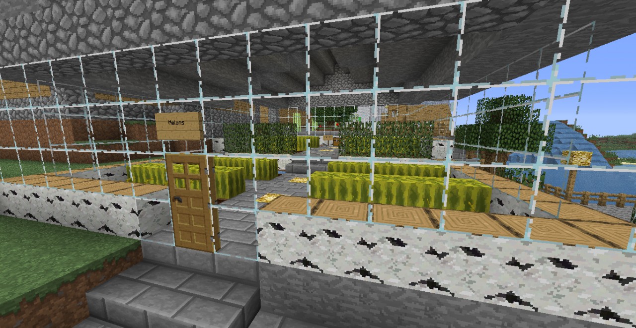 My survival world, with enderman farm and Iron Gollum spawner ...