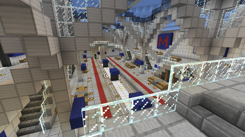 Modern train station Minecraft Map
