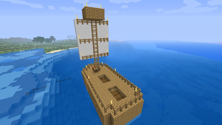 Pirate Ship w/ Customizable Sail Minecraft Map