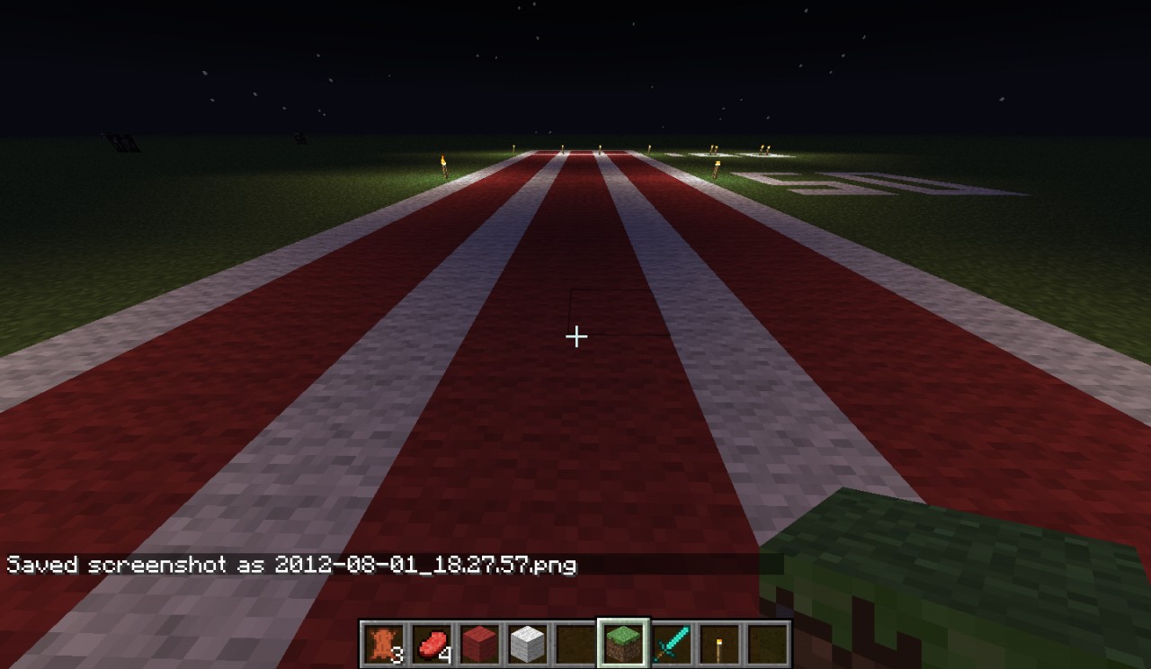 100 meter dash track Minecraft Map