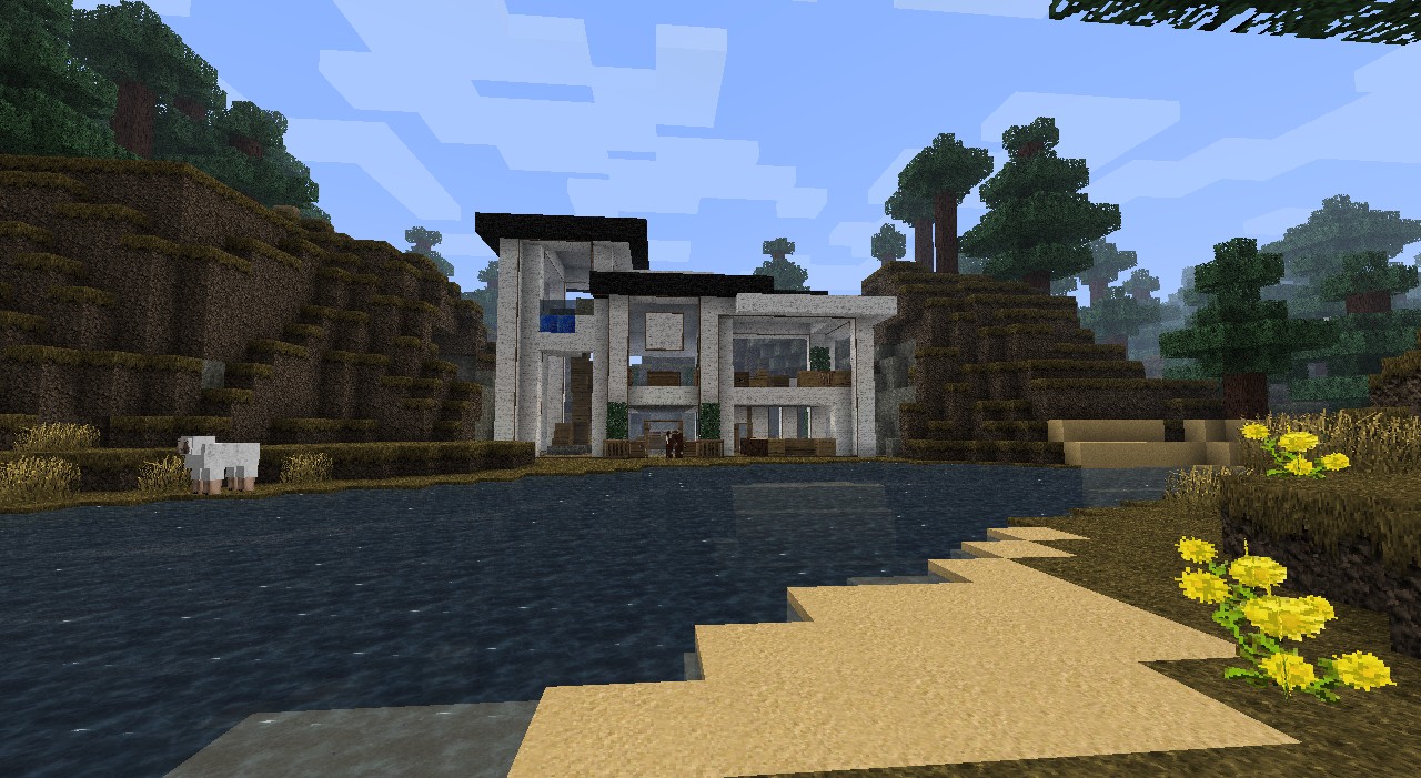 =Modern-River Front-House= Minecraft Map