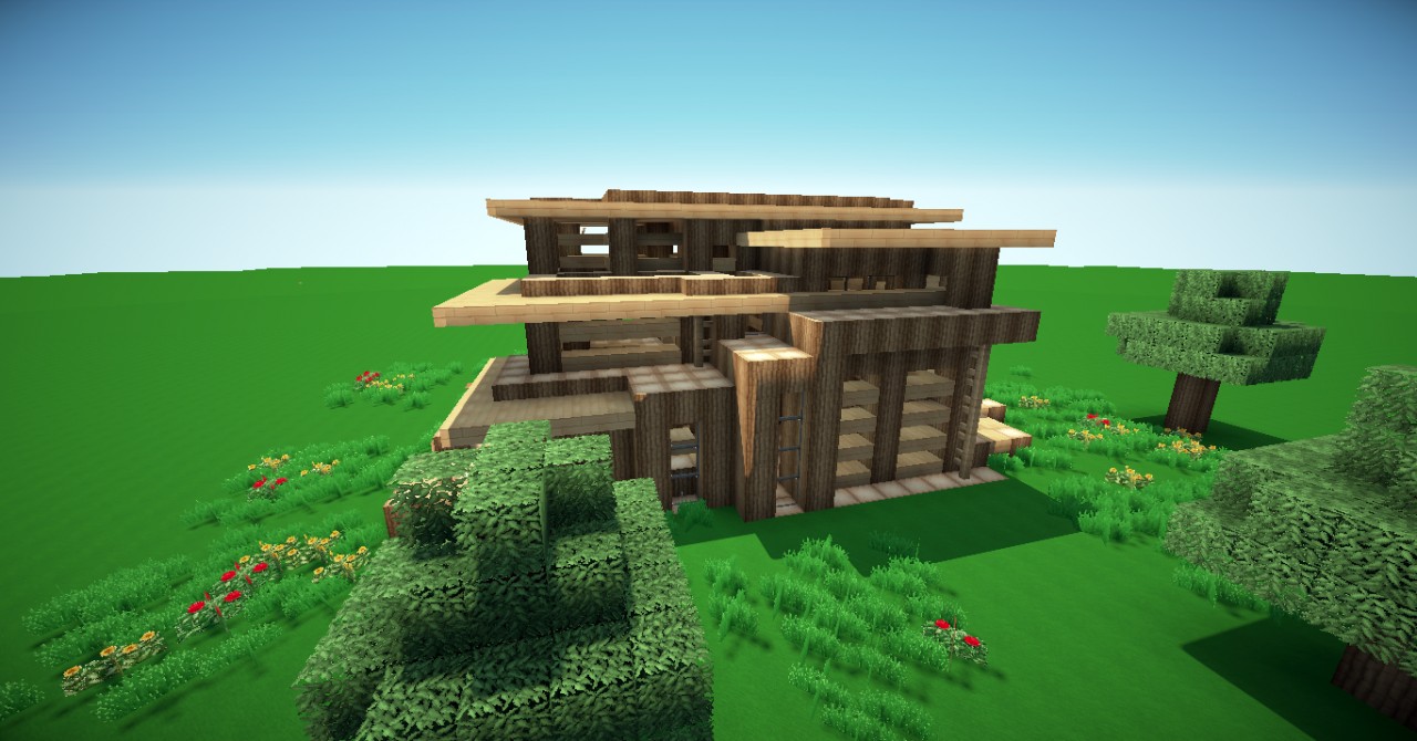 Pinewood Modern House Minecraft Map