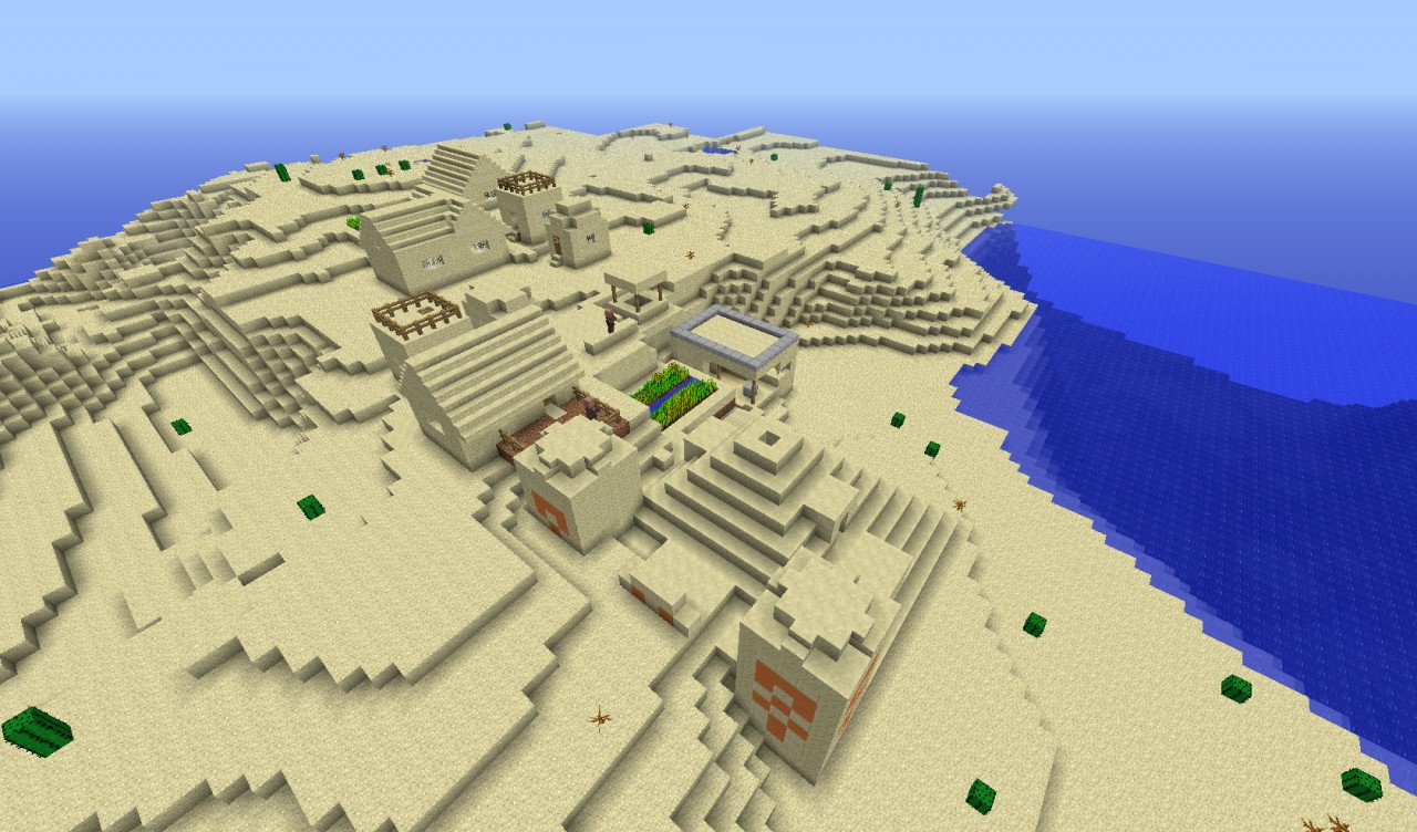 M-C 1.3.1 desert temple with desert village!!! Minecraft Map