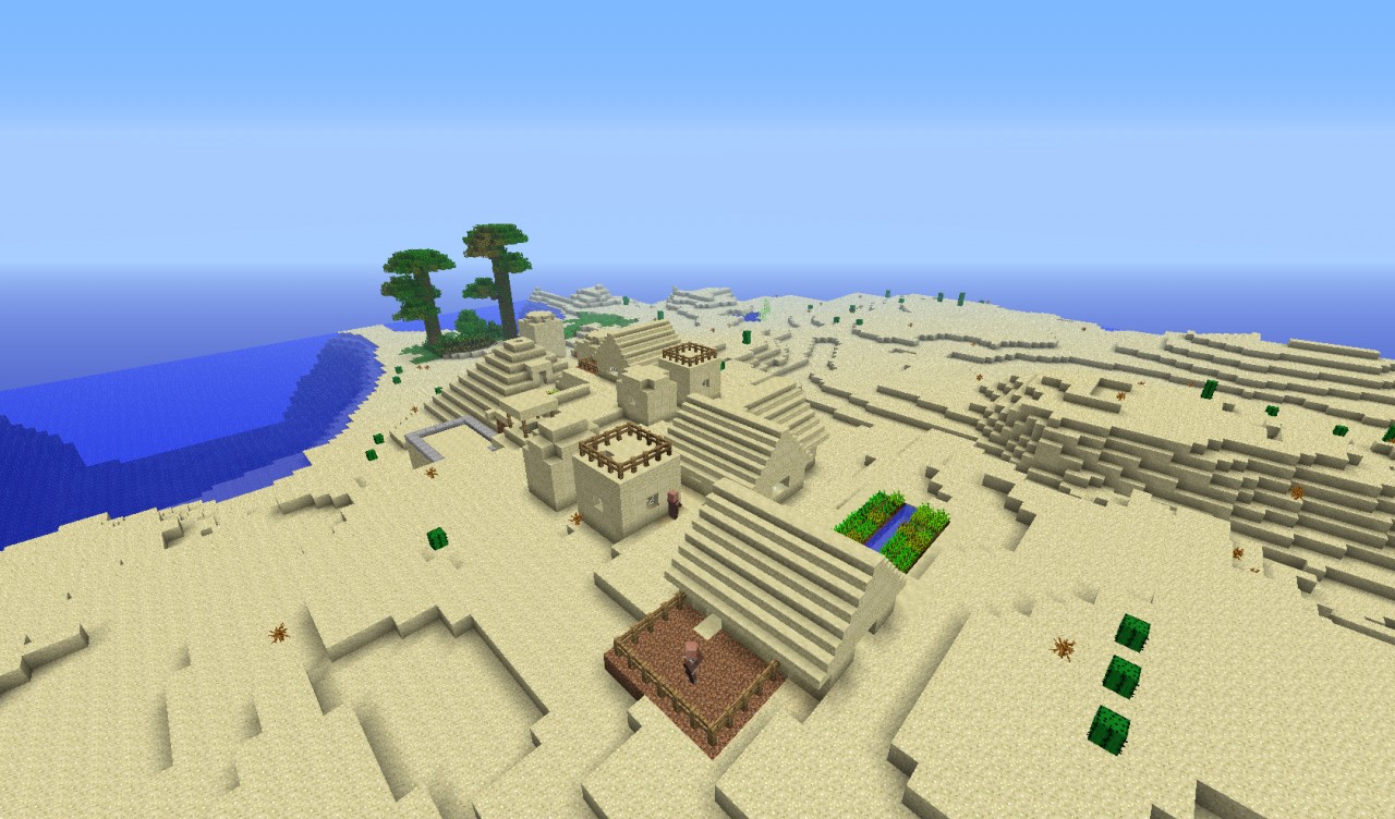 M-C 1.3.1 desert temple with desert village!!! Minecraft Map