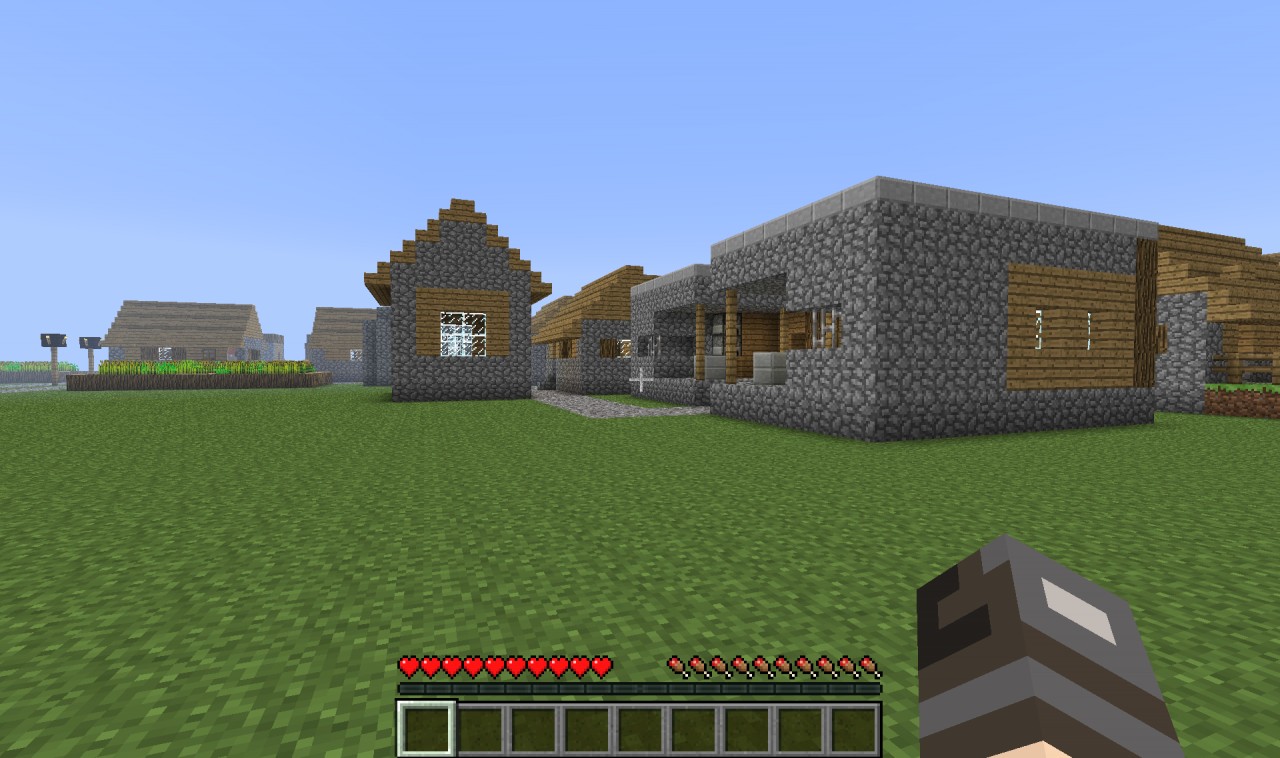 survival in a spawn village Minecraft Map