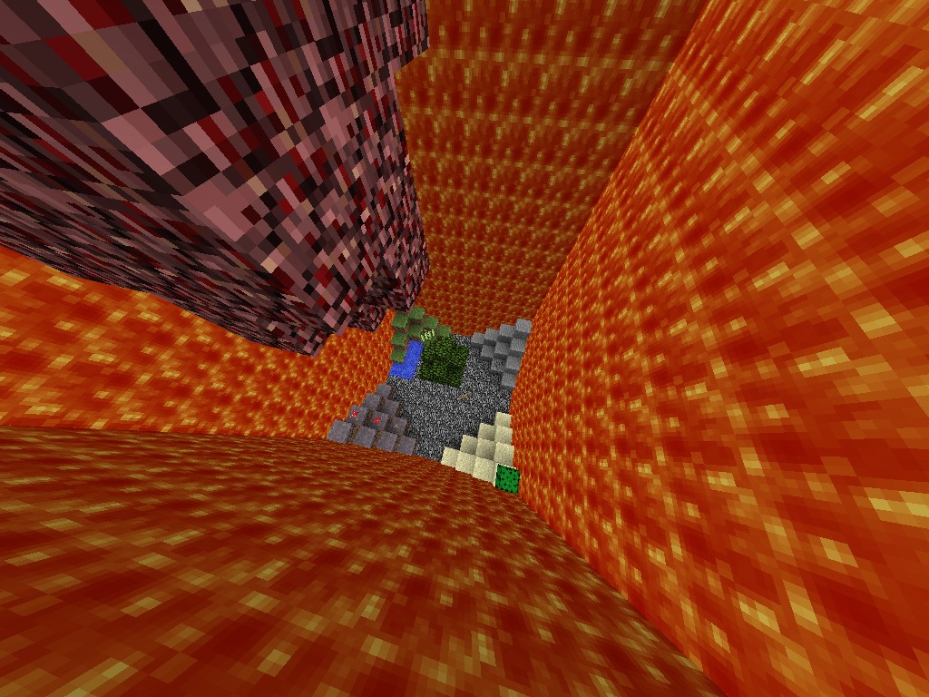 How long can you survive within the lava walls? Minecraft Map