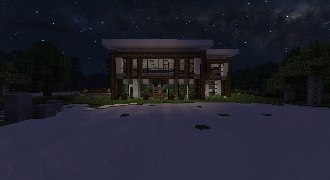=Modern lake front house= Minecraft Map