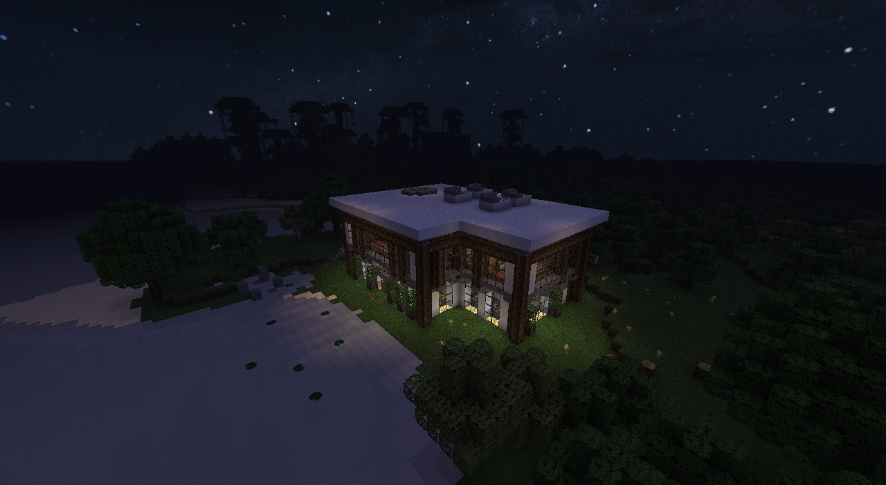 =Modern lake front house= Minecraft Map