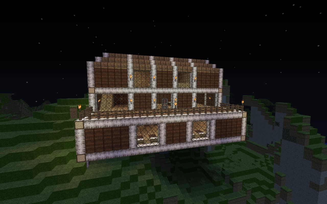 Hills side youth hostel Minecraft Map