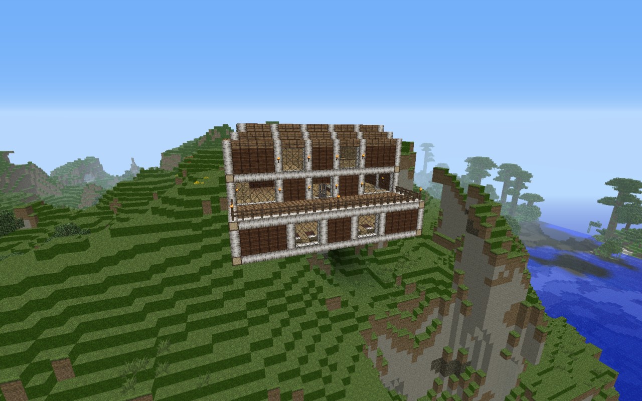 Hills side youth hostel Minecraft Map