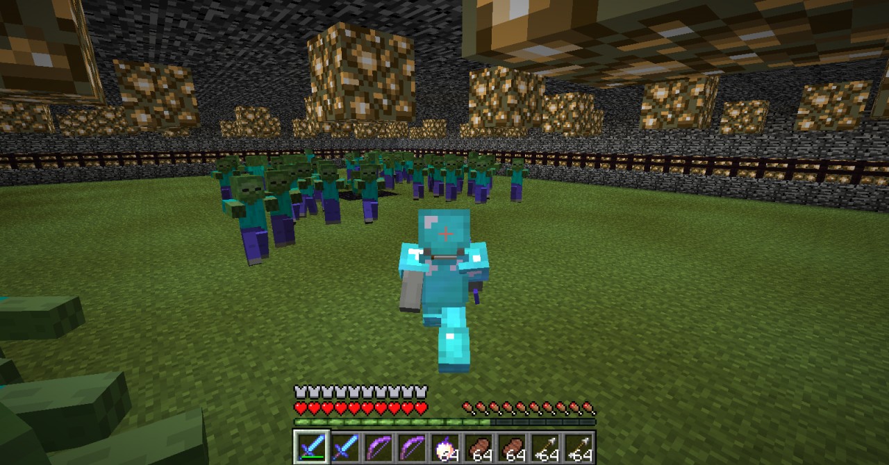 200 zombies battle Minecraft Map