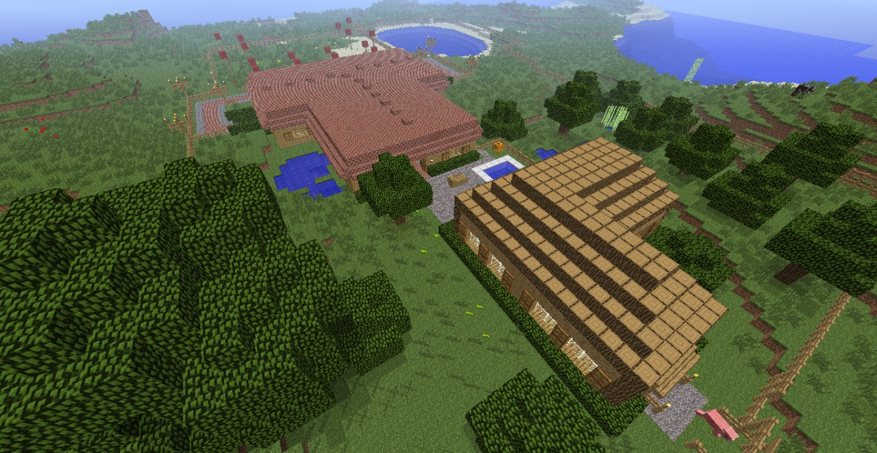 Sunny Field Horse Ranch Minecraft Map