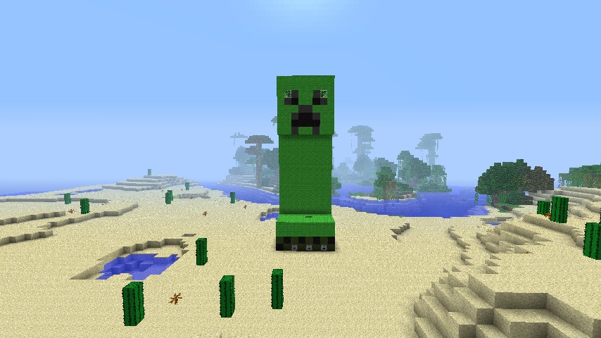 Creeper statue that goes BOOM!!!! Minecraft Map