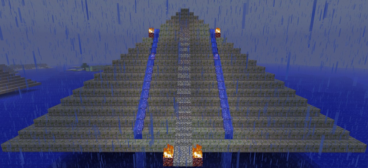 Double mossy pyramid Minecraft Map