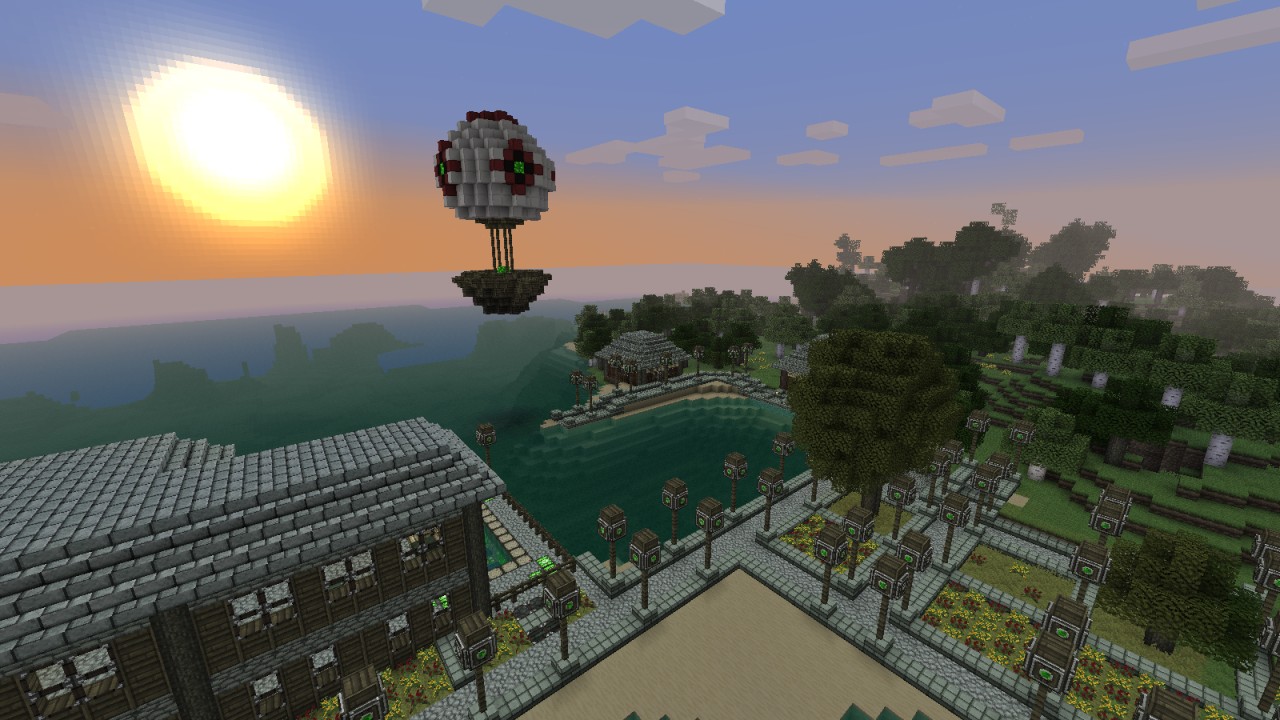 The Start of a Town Minecraft Map