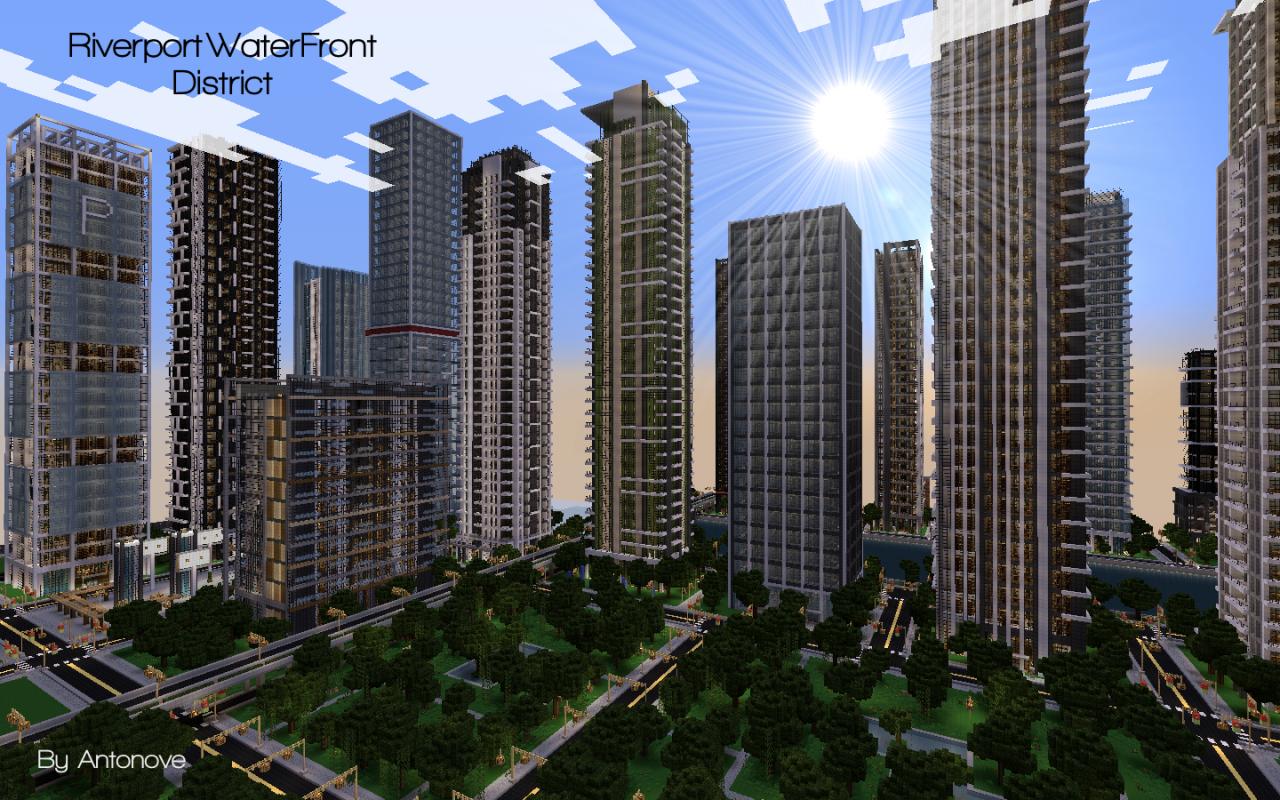 WaterFront District Riverport (Finished) Minecraft Map