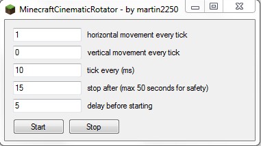 MinecraftCinematicRotator Minecraft Mod